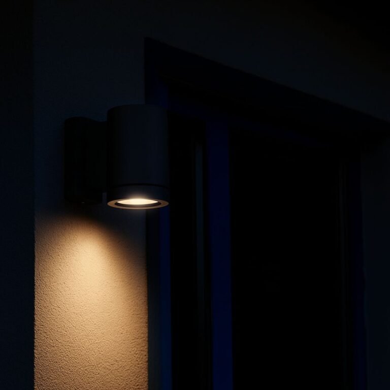 Modern Beacon Down Wall Light Round, Grey Aluminium With Glass Outdoor ...