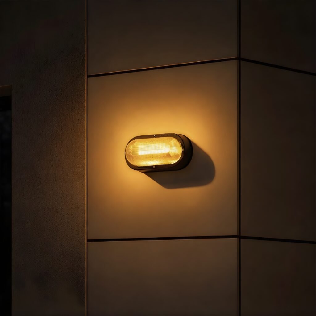 Modern Ova Bulkhead Light, 12W LED, Waterproof Outdoor Wall light for ...