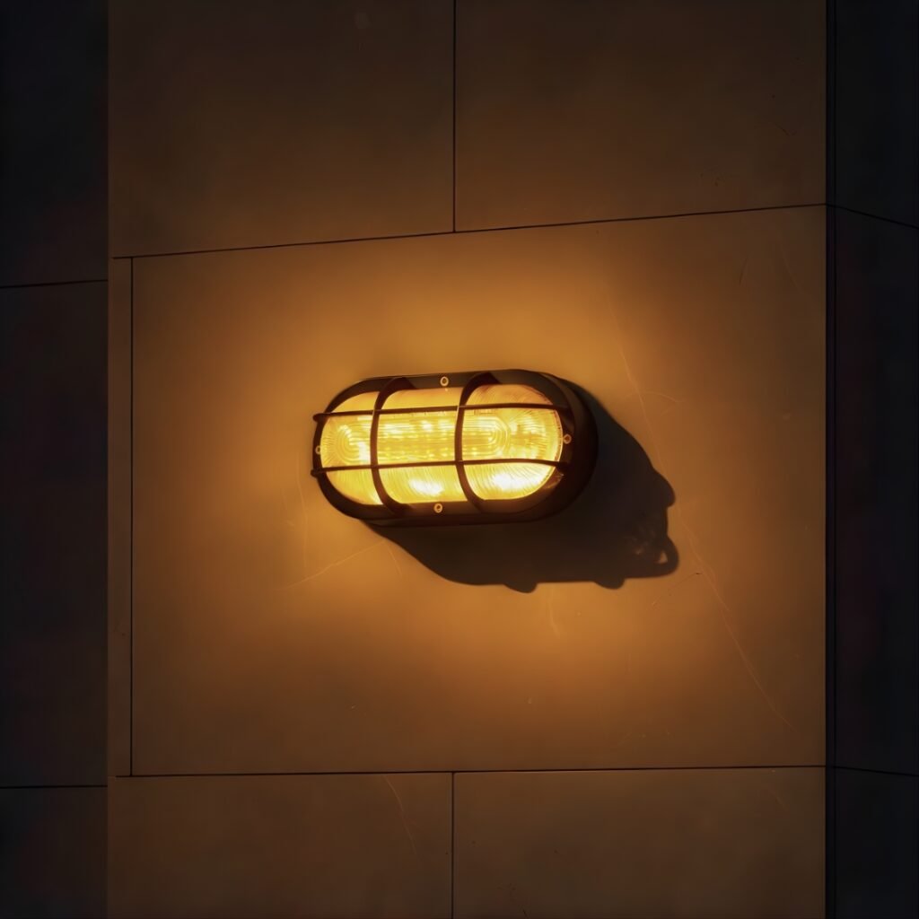 Modern OVA Waterproof Outdoor Bulkhead Light 12W LED – Aluminium Grid ...